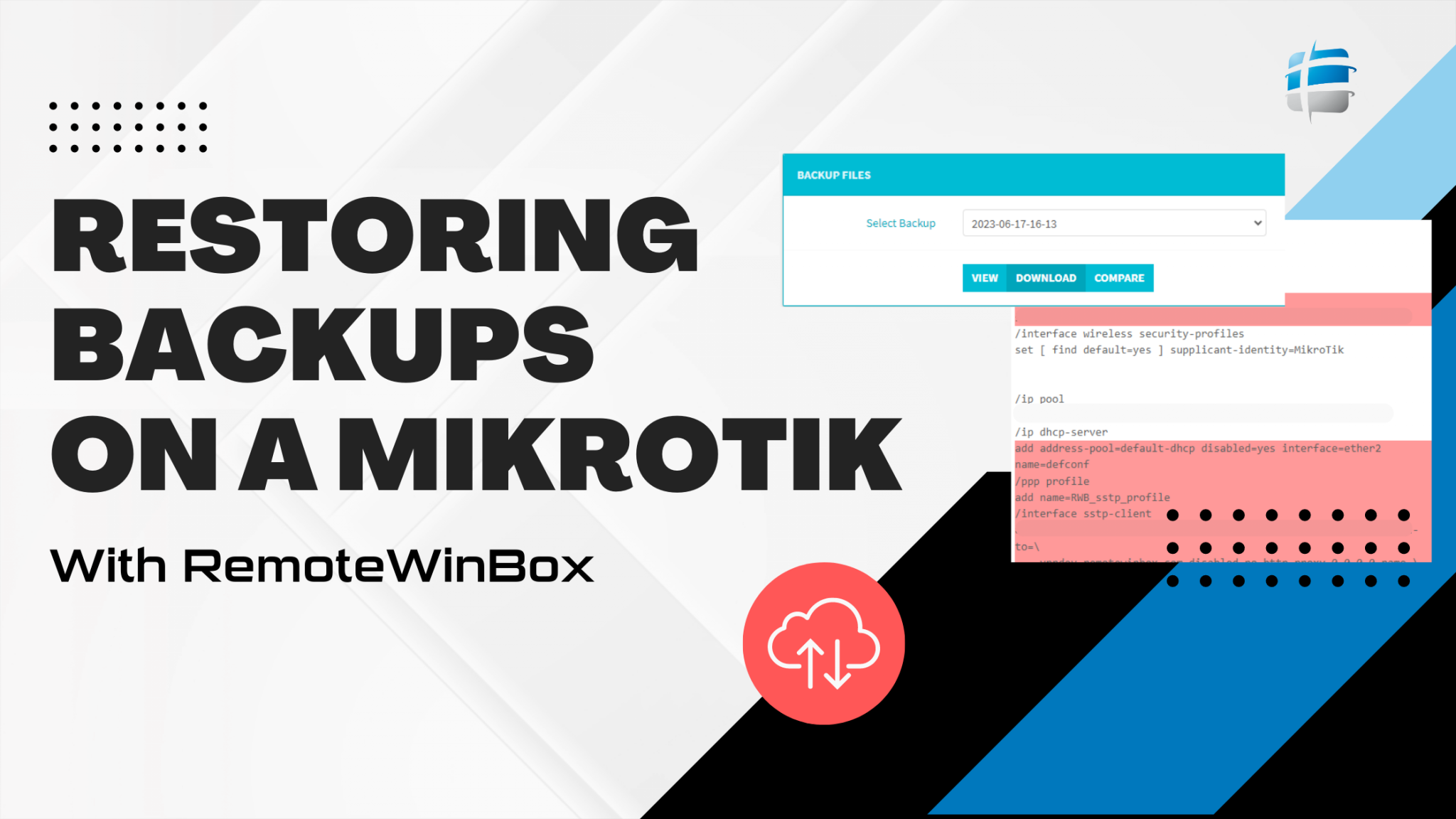 Restoring a text backup on a MikroTik - Admiral Platform
