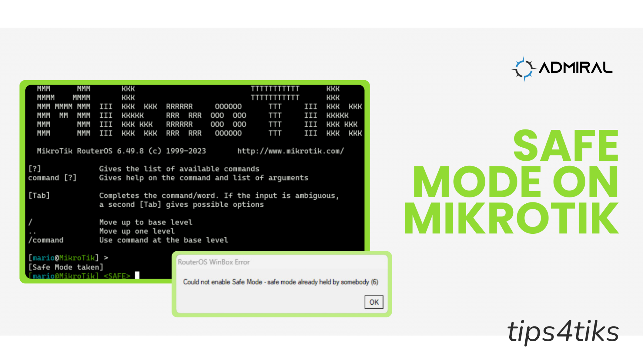 MikroTik Safe Mode Tips - Admiral Platform
