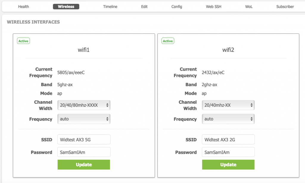 Wireless Interface Management - Admiral Platform